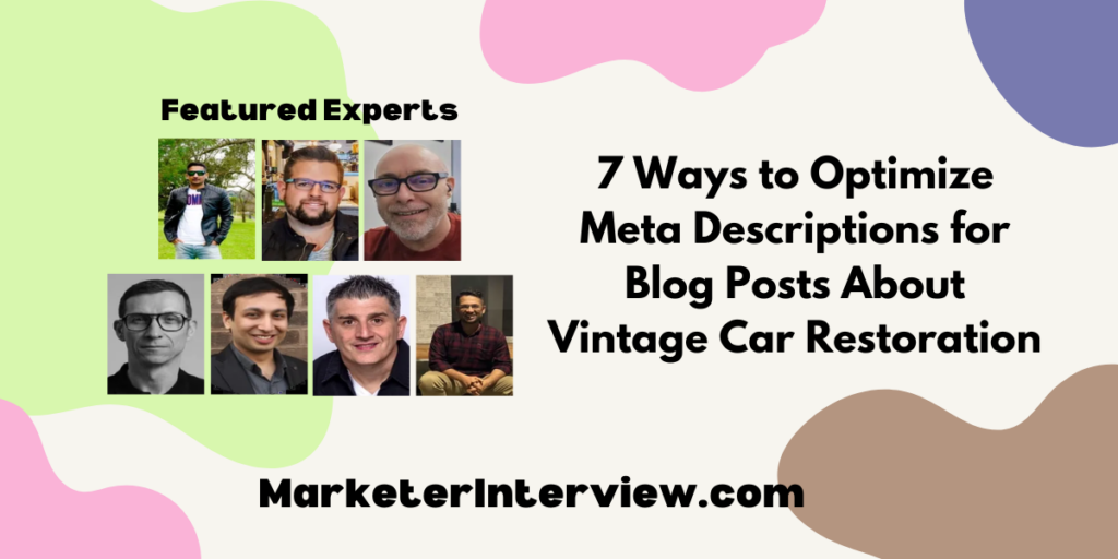 7 Ways To Optimize Meta Descriptions For Blog Posts About Vintage Car ...